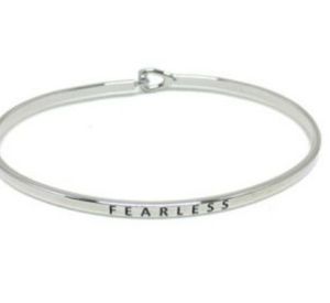 farrah | Jewelry | Silver Fearless Bracelet | Poshmark